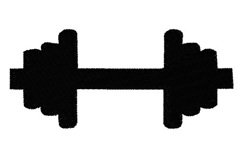 Barbell Embroidery Design | EmbroideryDesigns.com
