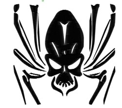 Skull Spider Embroidery Design | EmbroideryDesigns.com