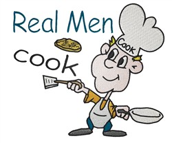 Real Men Cook Embroidery Design | EmbroideryDesigns.com