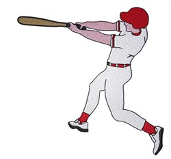 Baseball Player Embroidery Design | EmbroideryDesigns.com