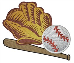 Baseball Gear Embroidery Design | EmbroideryDesigns.com