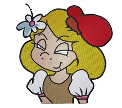 Free Cute Little Girl Embroidery Design | EmbroideryDesigns.com