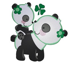 Irish Panda Bears Embroidery Design | EmbroideryDesigns.com