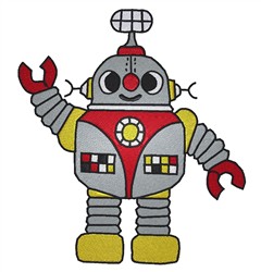 Robot Embroidery Design | EmbroideryDesigns.com