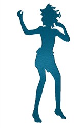 Woman Dancing Embroidery Design | EmbroideryDesigns.com