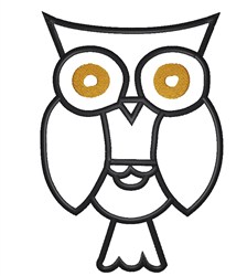 Owl Outline Embroidery Design | EmbroideryDesigns.com