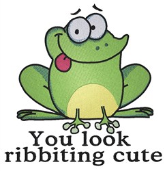 Look Ribbiting Embroidery Design | EmbroideryDesigns.com