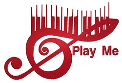 Play The Piano Embroidery Design | EmbroideryDesigns.com