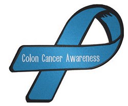 Colon Cancer Awareness Ribbon Embroidery Design | EmbroideryDesigns.com