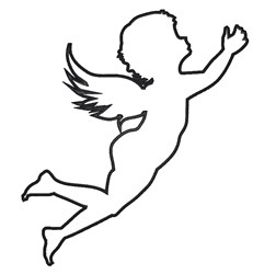 Angel Outline Embroidery Design | EmbroideryDesigns.com