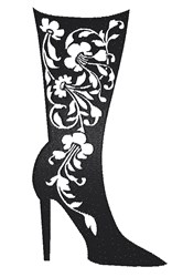 Fancy Boot Embroidery Design | EmbroideryDesigns.com