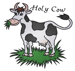Holy Cow Embroidery Design | EmbroideryDesigns.com