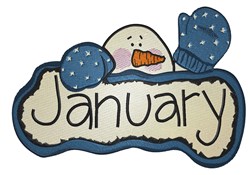 Month Of January Embroidery Design | EmbroideryDesigns.com