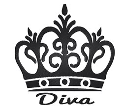 Diva Tiara Embroidery Design | EmbroideryDesigns.com