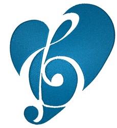 Musical Heart Embroidery Design | EmbroideryDesigns.com