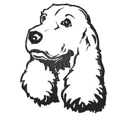 Cocker Spaniel Outline Embroidery Design | EmbroideryDesigns.com