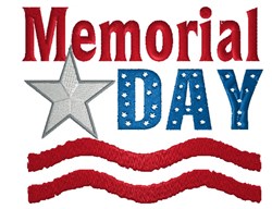 Memorial Day Embroidery Design | EmbroideryDesigns.com