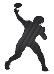Quarterback Silhouette Embroidery Design | EmbroideryDesigns.com