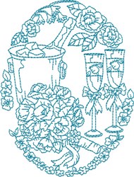 Wedding Bluework Embroidery Design | EmbroideryDesigns.com