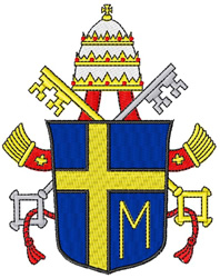Catholic Pope Crest Embroidery Design | EmbroideryDesigns.com