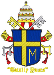 Catholic Pope Crest Embroidery Design | EmbroideryDesigns.com
