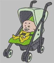 Free Baby Pram Embroidery Design | EmbroideryDesigns.com
