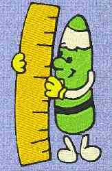 Crayon & Ruler Embroidery Design | EmbroideryDesigns.com