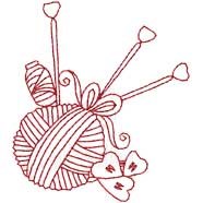 Redwork Sewing Thread Embroidery Design | EmbroideryDesigns.com