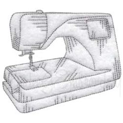 Modern Sewing Machine Blackwork Embroidery Design | EmbroideryDesigns.com