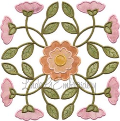 Primrose Applique Embroidery Design | EmbroideryDesigns.com