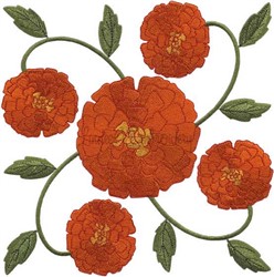 Marigold Embroidery Design | EmbroideryDesigns.com