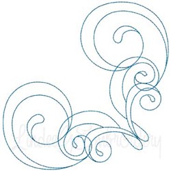 Corner Swirls Embroidery Design | EmbroideryDesigns.com
