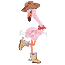 Cowboy Flamingo & Spurs (3.3 x 7.3-in) Embroidery Design ...