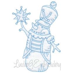 Snowman & Star (4.9 x 7-in) Embroidery Design | EmbroideryDesigns.com