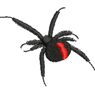 Redback Spider Embroidery Design | EmbroideryDesigns.com