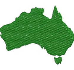 Map of Australia Embroidery Design | EmbroideryDesigns.com