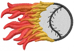 Fireball Embroidery Design | EmbroideryDesigns.com