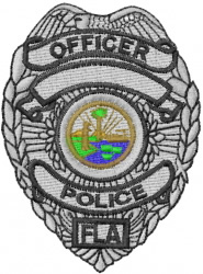 Florida Police Badge Embroidery Design | EmbroideryDesigns.com