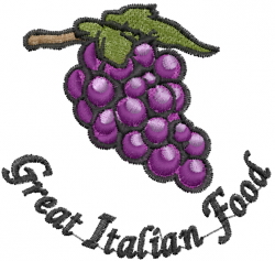 Italian Food Embroidery Design | EmbroideryDesigns.com