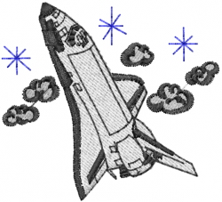 Space Shuttle Embroidery Design | EmbroideryDesigns.com