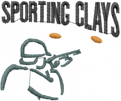 Sporting Clays Embroidery Design | EmbroideryDesigns.com