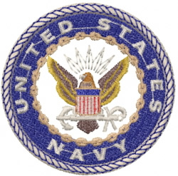 Unites States Navy Embroidery Design | EmbroideryDesigns.com