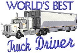 Cargo Truck Driver Embroidery Design | EmbroideryDesigns.com