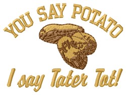 You Say Potato Embroidery Design | EmbroideryDesigns.com