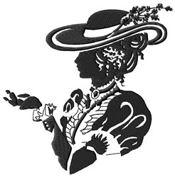 Vintage Lady Embroidery Design | EmbroideryDesigns.com