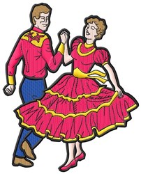 Square Dance Embroidery Design | EmbroideryDesigns.com