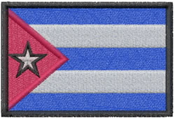 Cuban Flag Embroidery Design | EmbroideryDesigns.com