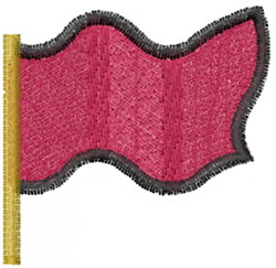 Red Flag Embroidery Design | EmbroideryDesigns.com