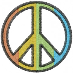 Peace Sign Embroidery Design | EmbroideryDesigns.com