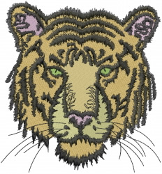 Colorful Tiger Embroidery Design | EmbroideryDesigns.com